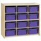 Contender 12 Compartment Kids Cube Locker Shelf with Purple Bins ...